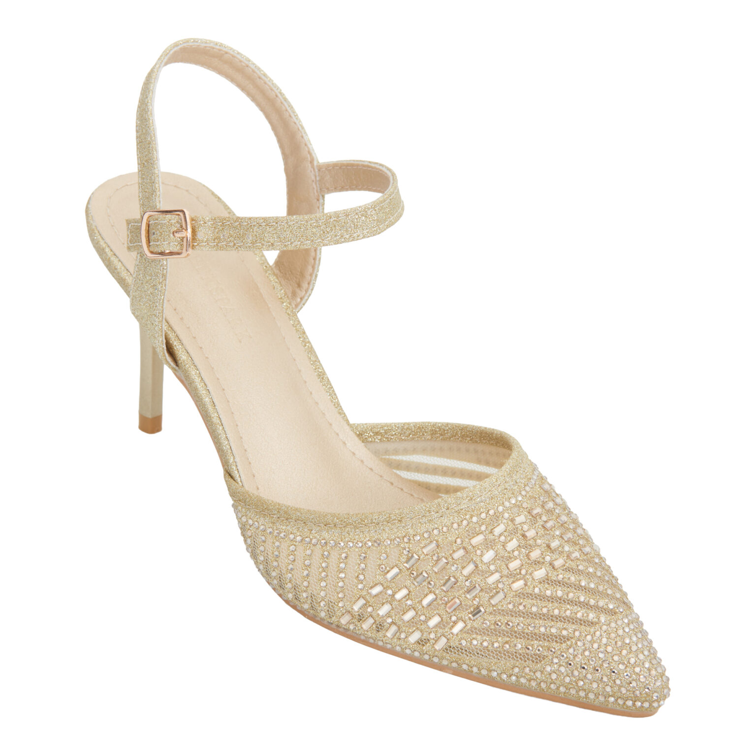 Lds lurex and sparkle sandal - Queenspark