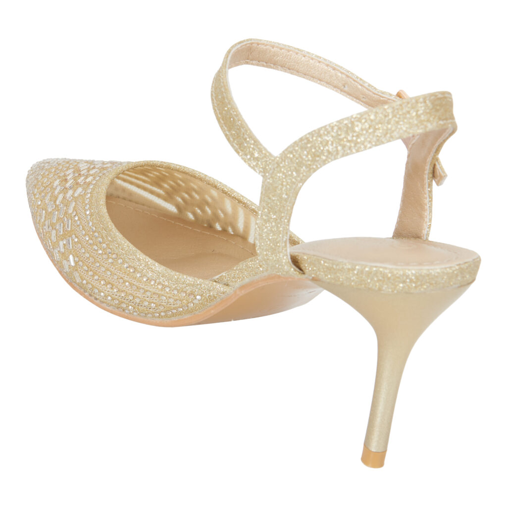 Lds lurex and sparkle sandal - Queenspark