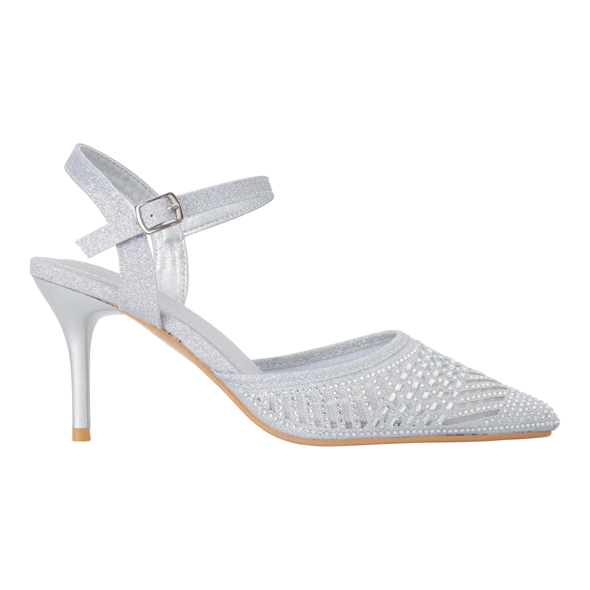 Lds lurex and sparkle sandal - Queenspark