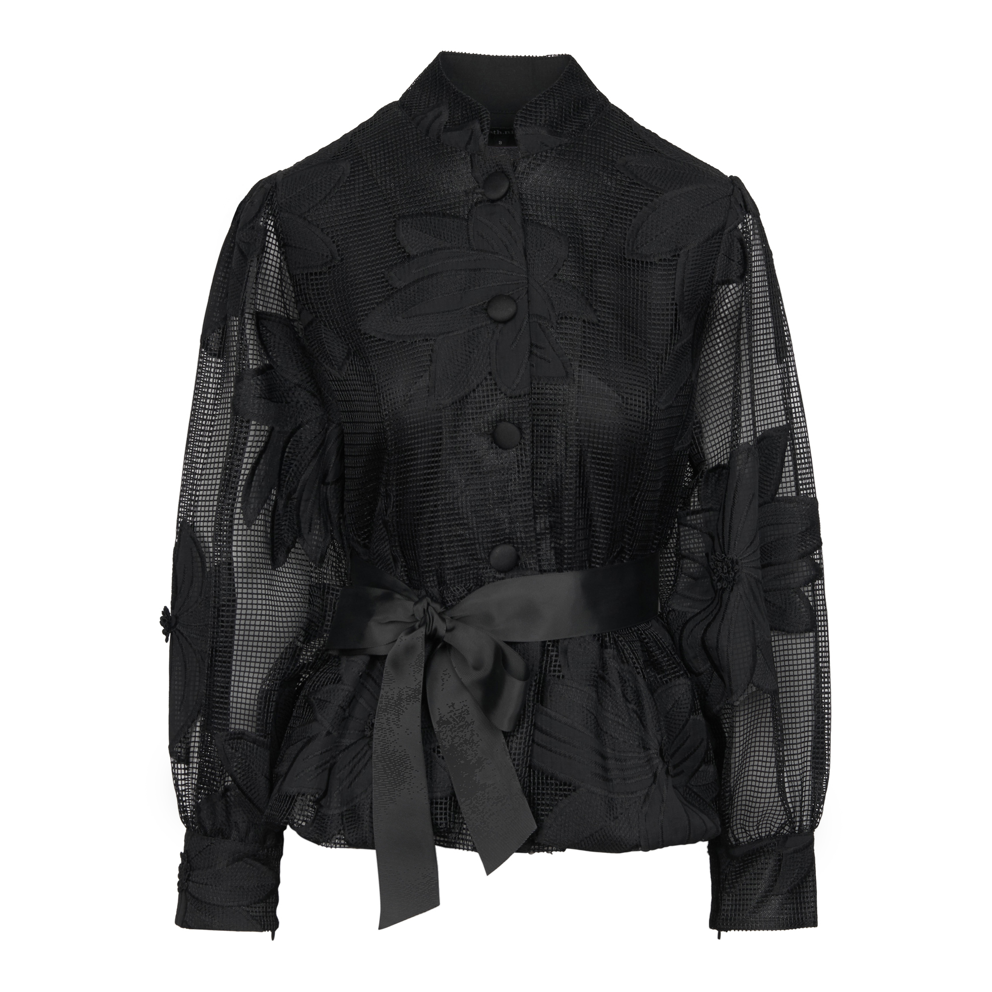 Lds Statement Flower Woven Peplum Jacket - Queenspark